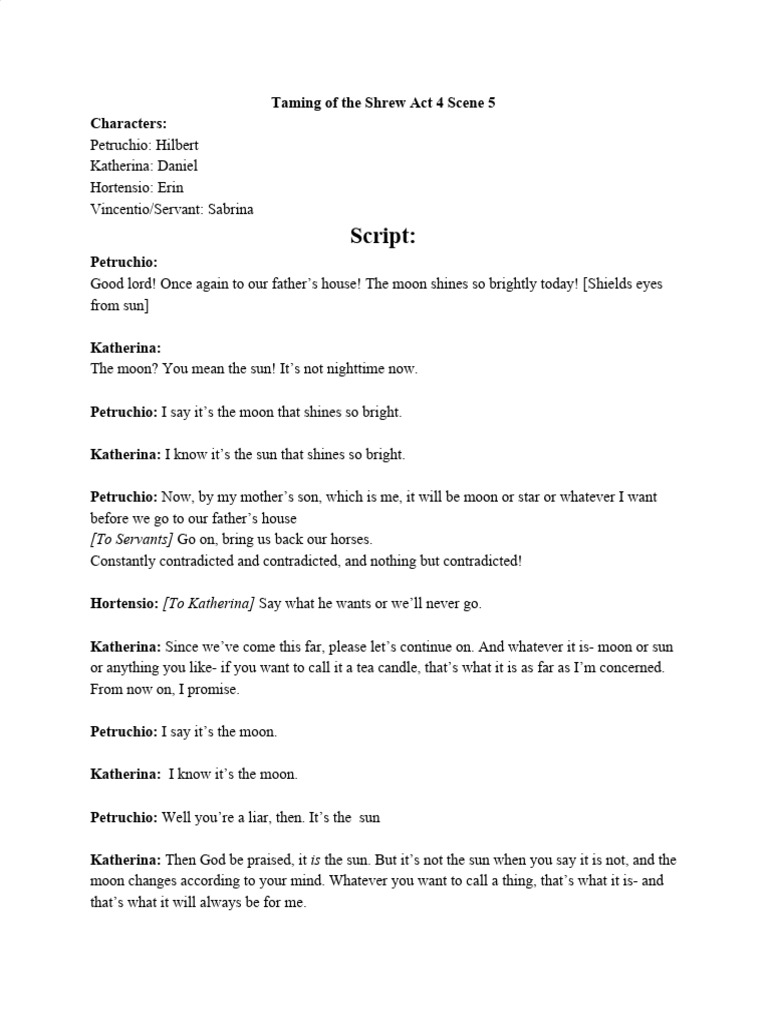 Taming of The Shrew | PDF