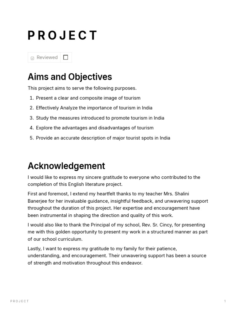 Development of Tourism in India ICSE Project | PDF | Tourism | Politics