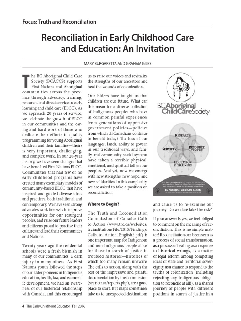 ECEBC Truth Reconciliation | PDF