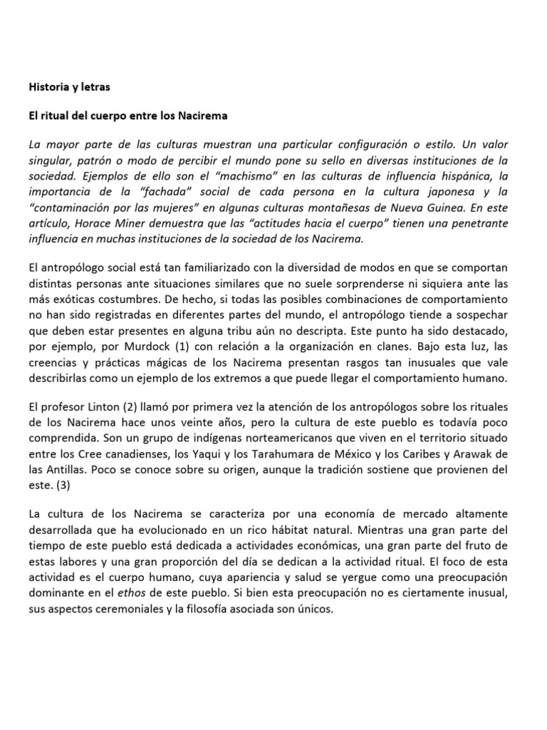 ADM I Act Mod 3 Reflexión Sobre Los Nacirema | PDF