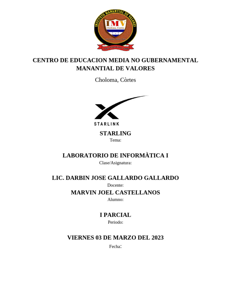 Starlink Marvin Joel Castellanos Btpi | PDF