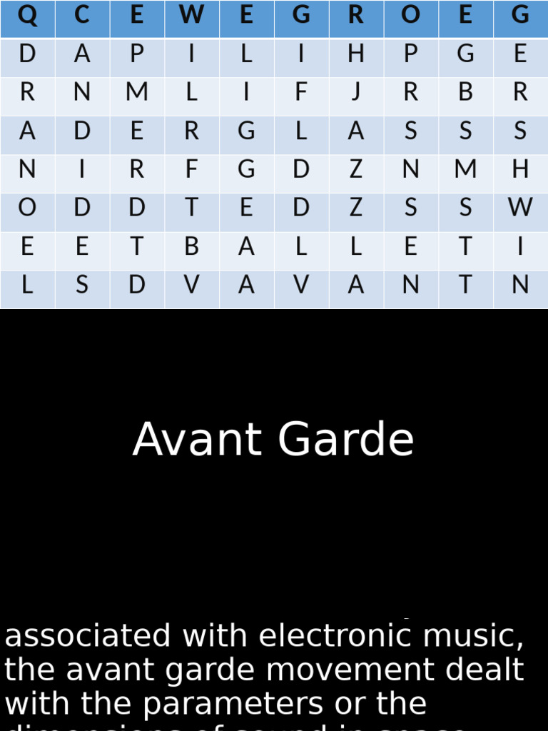 Avant Garde | PDF