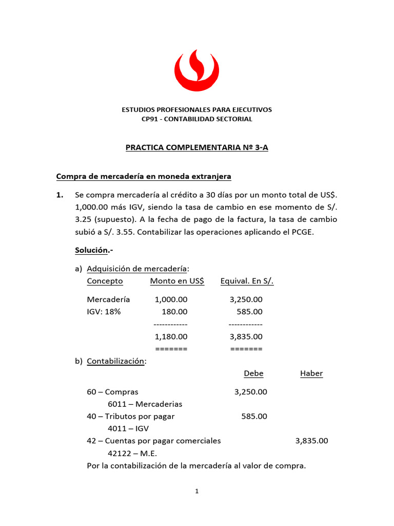 CP91 Practica Complementaria #3-A - Agricultura y Pesquería-Solucion | PDF