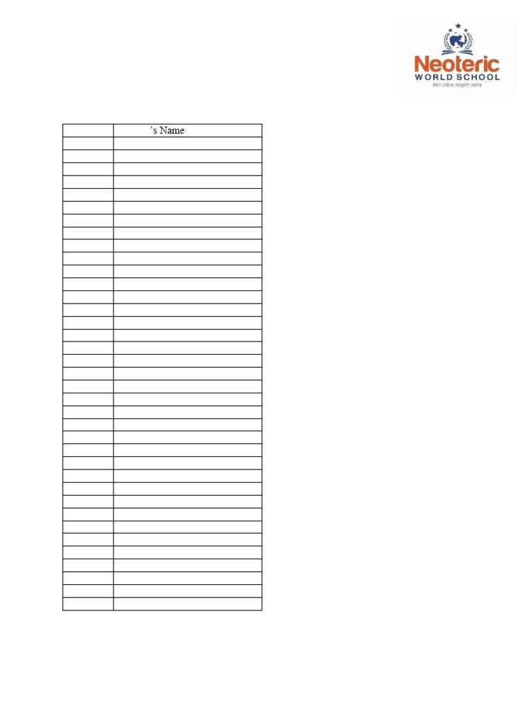 Roll Numbers for Term 1 Examinations Grade 8 | PDF