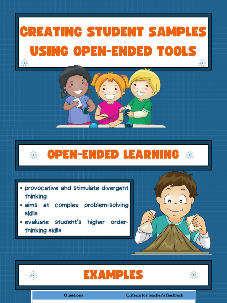 Creating Student Samples Using Open Ended Tools | PDF