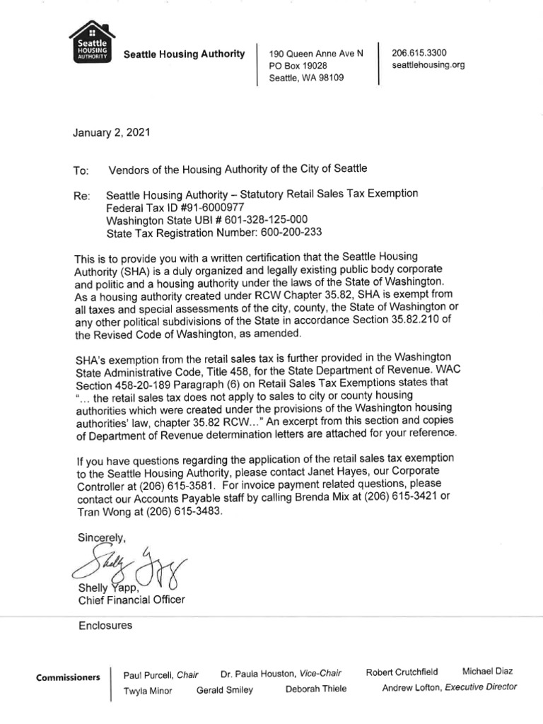 2021 Tax Exempt Letter and Certificate | PDF