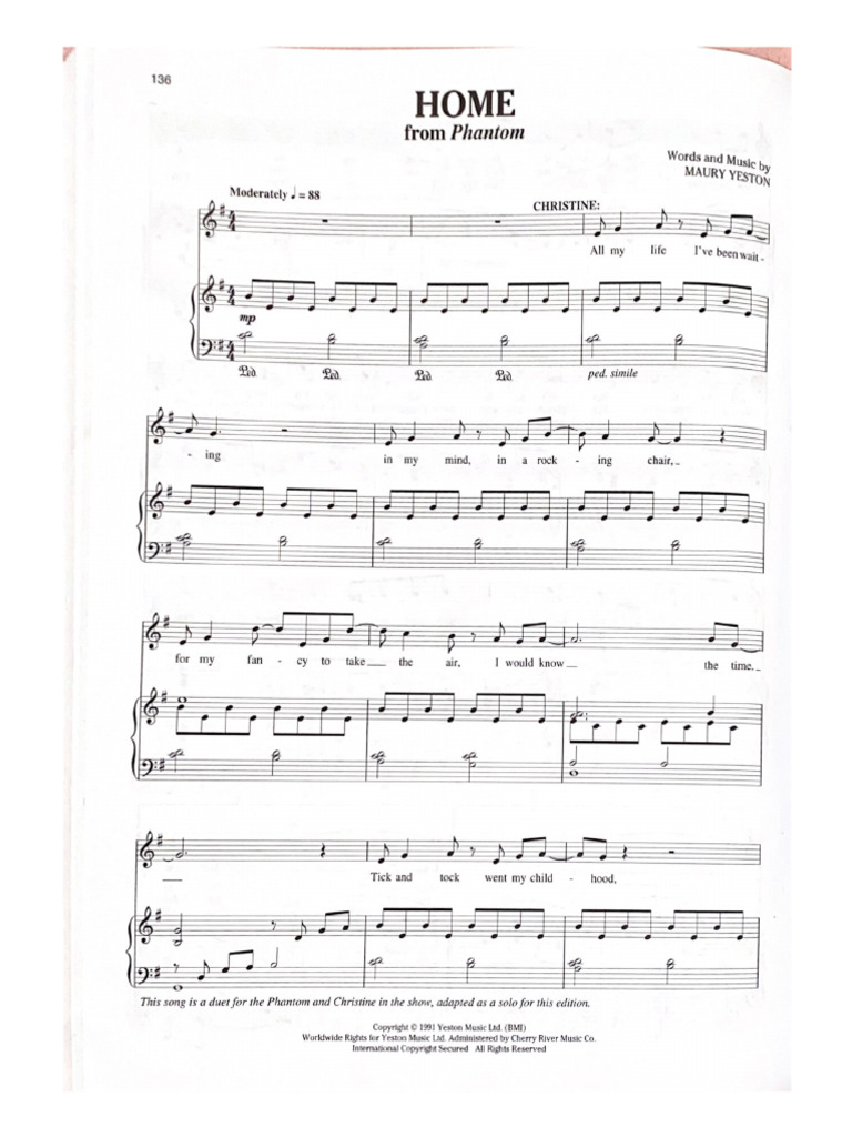 HOME - Yeston's Phantom) | PDF