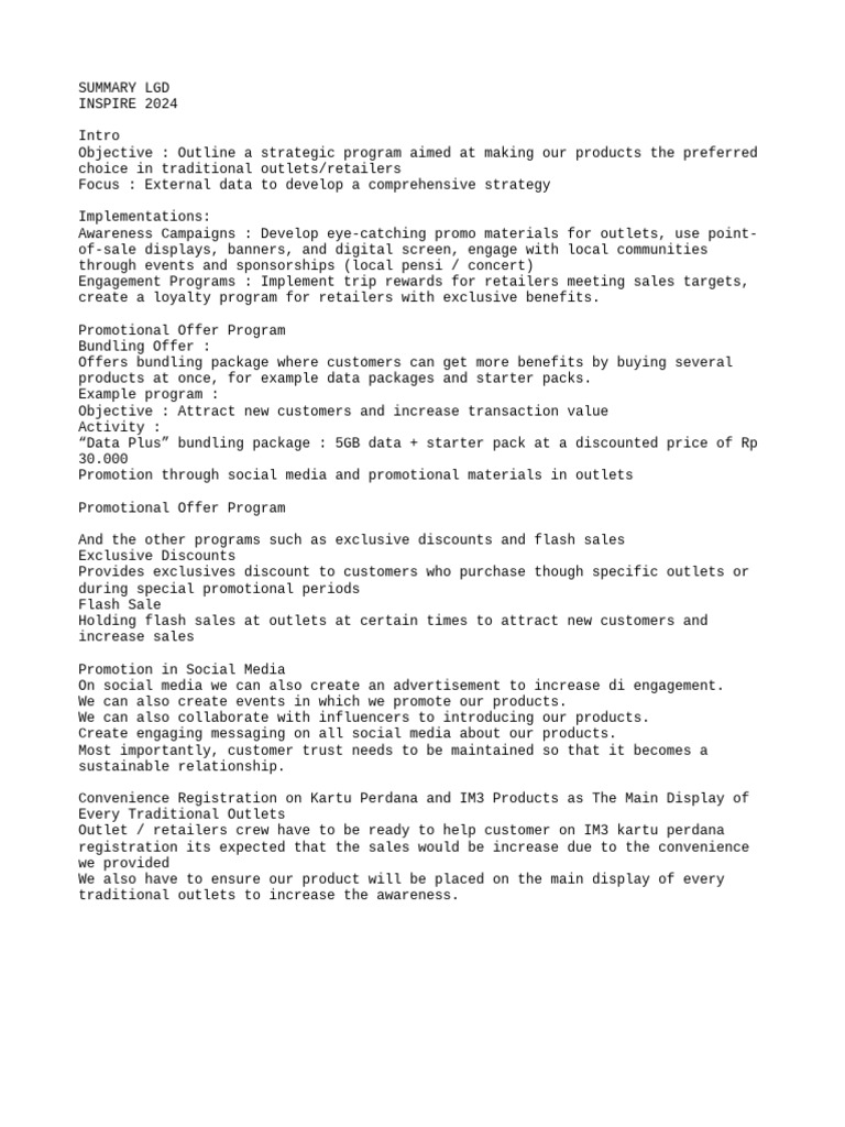 SUMMARY LGD - INSPIRE 2024 | PDF