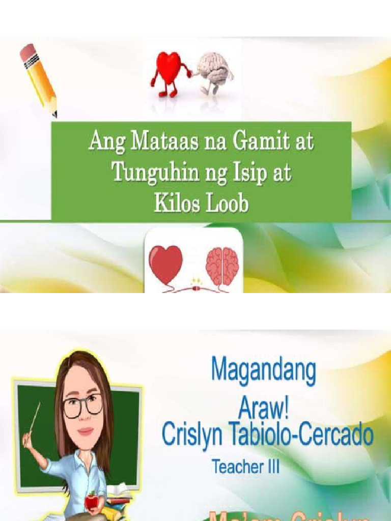 Esp 10-Isip at Kilos Loob | PDF