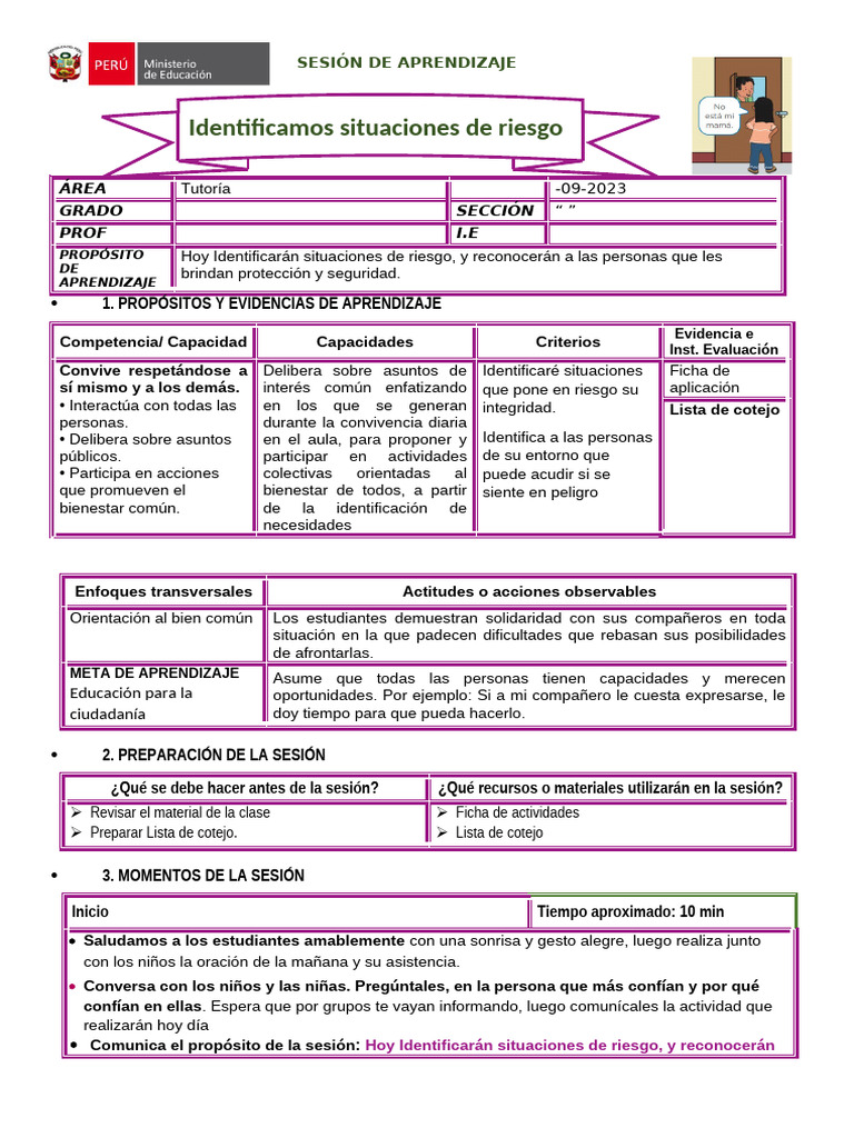 Identificación de Riesgos y Protección | PDF | Temor | Crecimiento ...