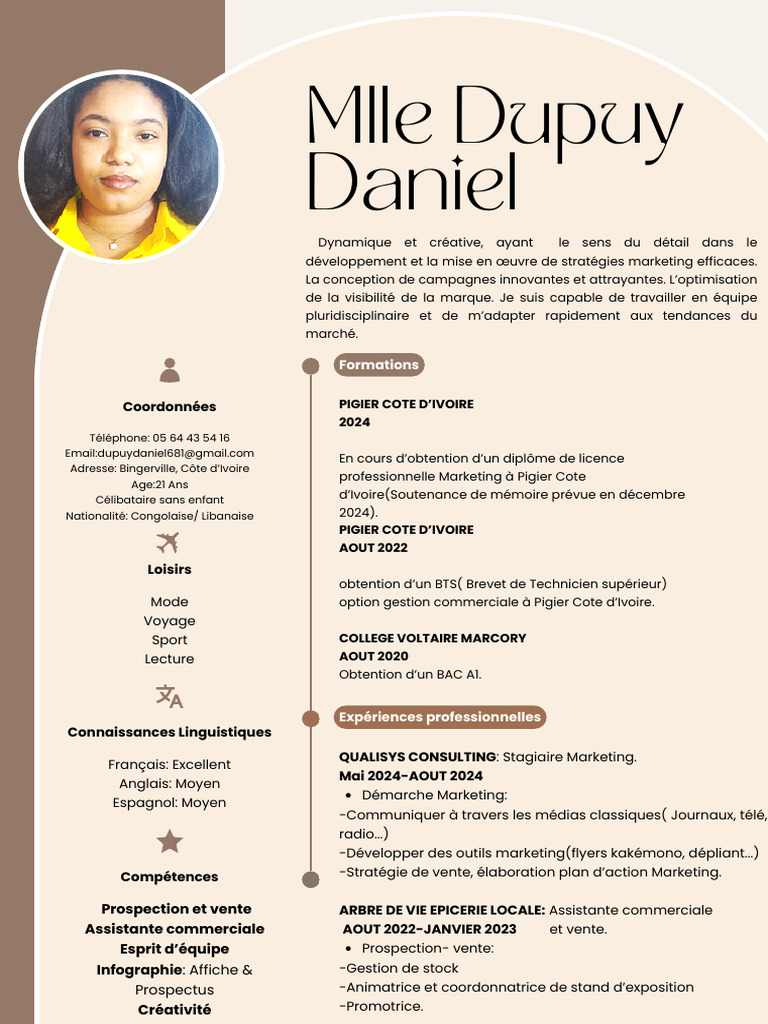 CV Miss Dupuy Daniel | PDF