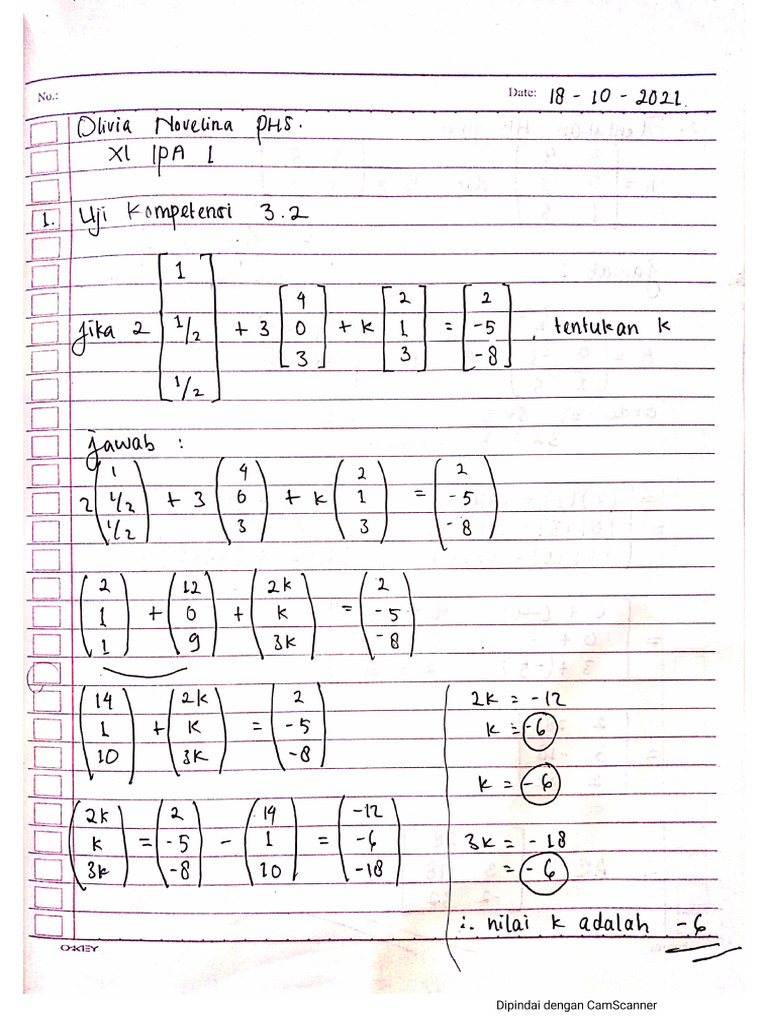 Olivia Novelina PHS. MTKW - XI IPA 1 | PDF