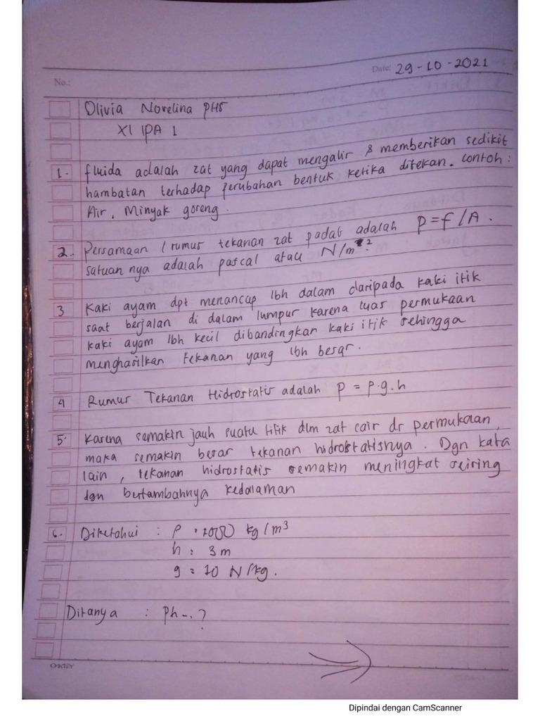 Olivia Novelina PHS - FISIKA XI IPA 1 | PDF