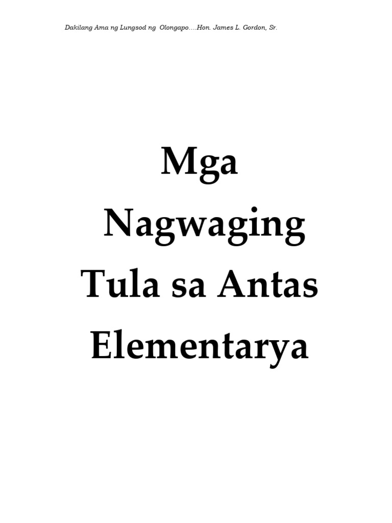 Dakilang Ama NG Lungsod NG Olongapo - 02 | PDF