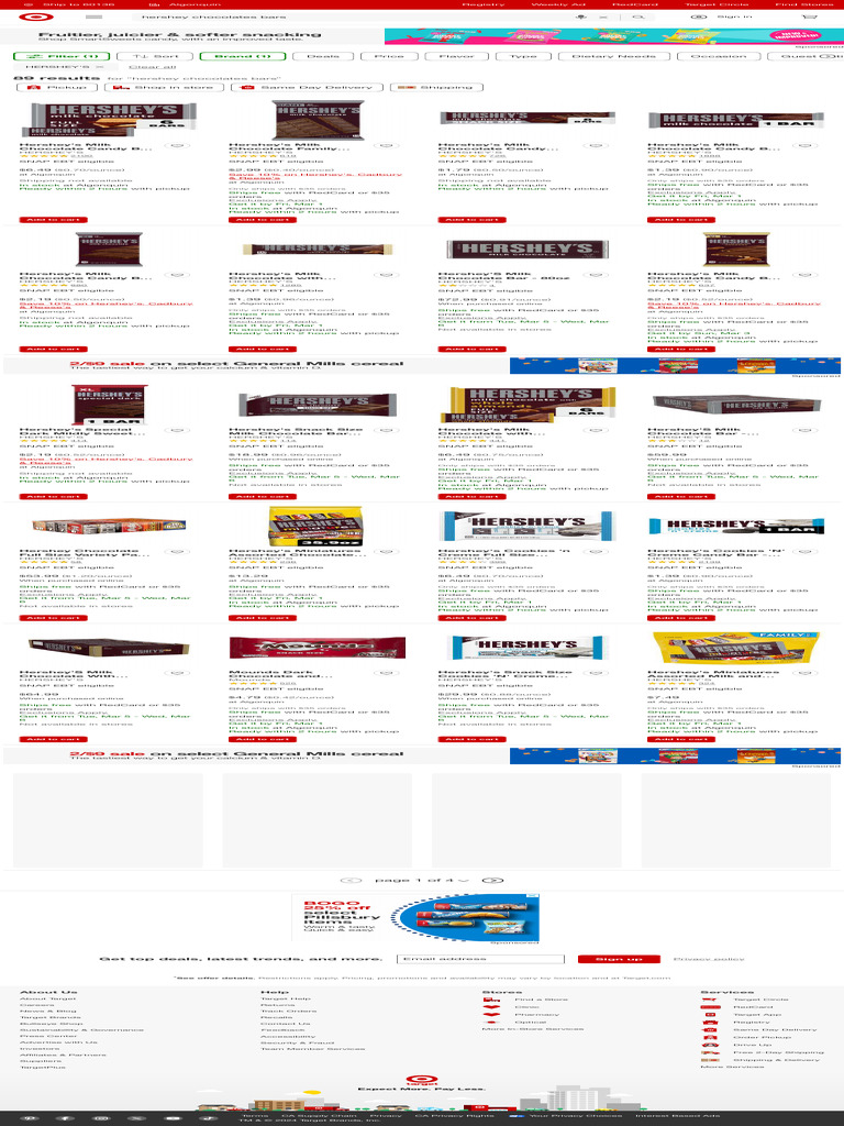 Hershey Chocolate Bars Deals Online | PDF | Chocolate | Target Corporation