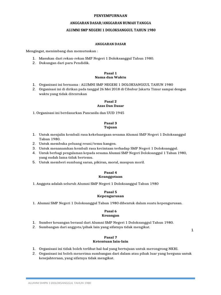 @ Penyempurnaan ADRT Rev 06 | PDF