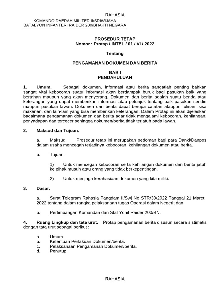 01 - Protap Pam Dok Dan Berita | PDF