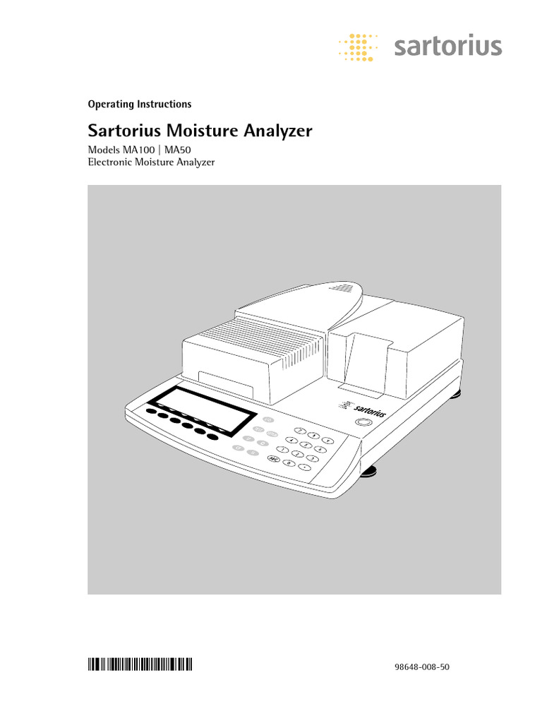 Satorius MA100 Manual | PDF