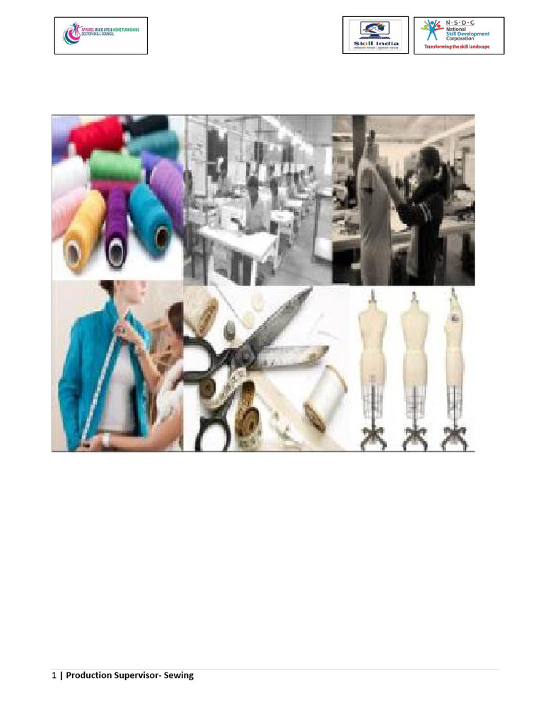 Production Supervisor Sewing Curriculum | PDF | Sewing Machine | Sewing