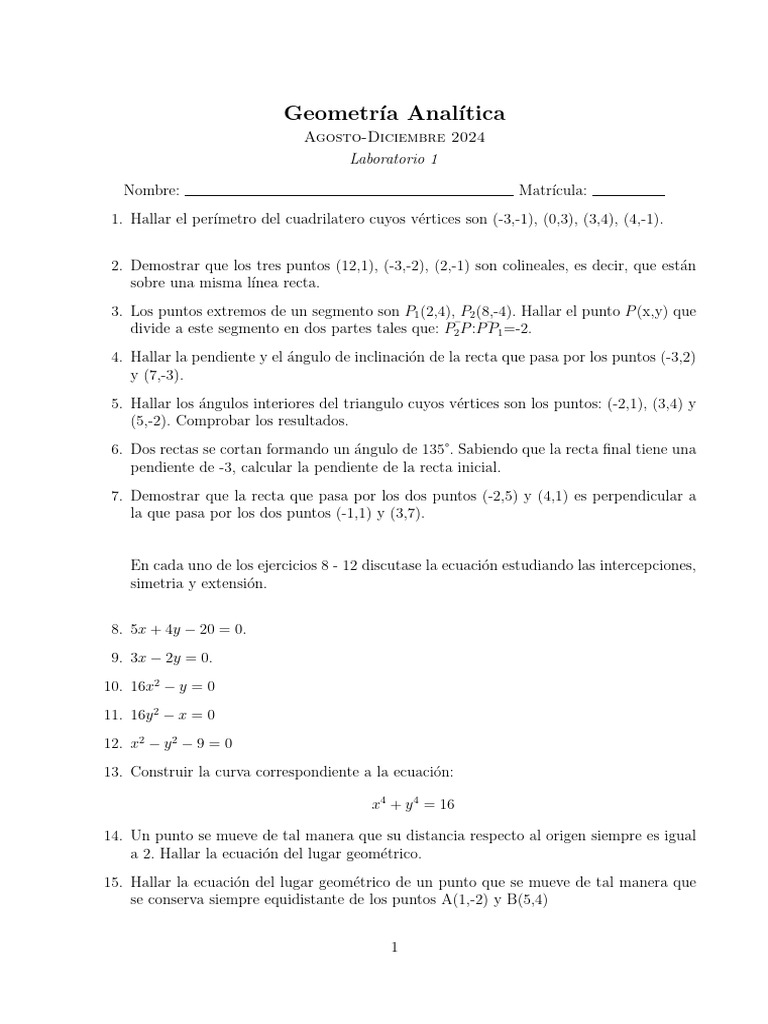Laboratorio Num 1 Geo | PDF