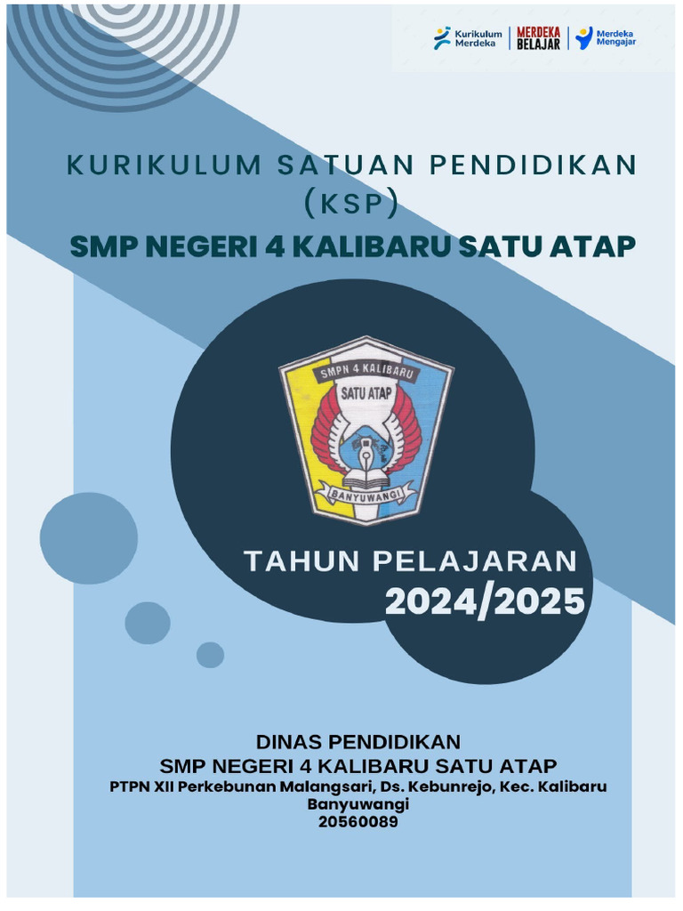 KOSP 2024-2025 Bismillah TTD | PDF