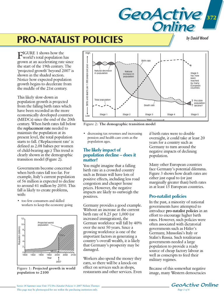Pro-Natal Policy | PDF