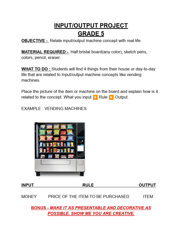 Input - Output Project | PDF
