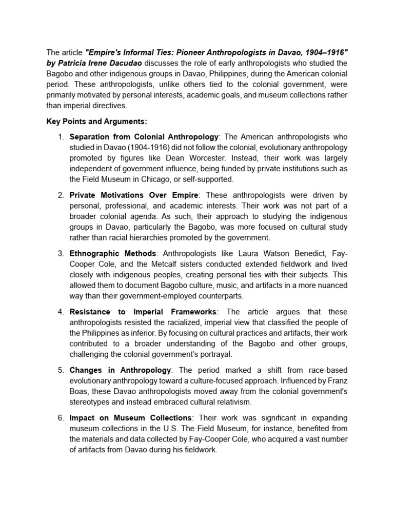 Summary Dacudao Final | PDF
