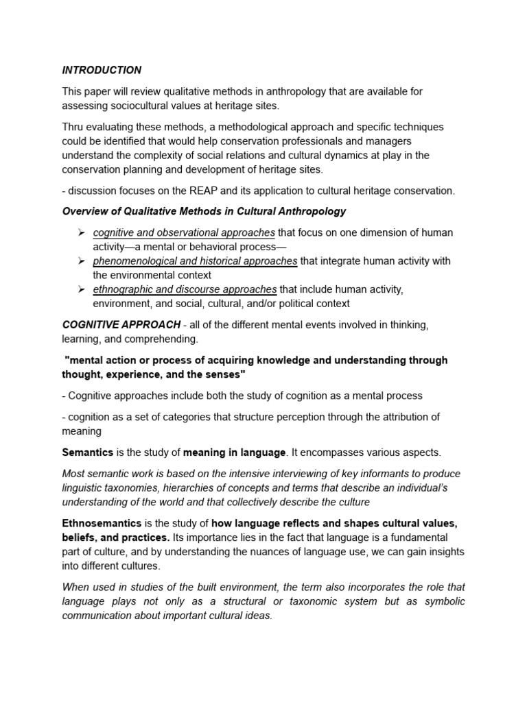 Setha M. Low Guide For Reporting | PDF