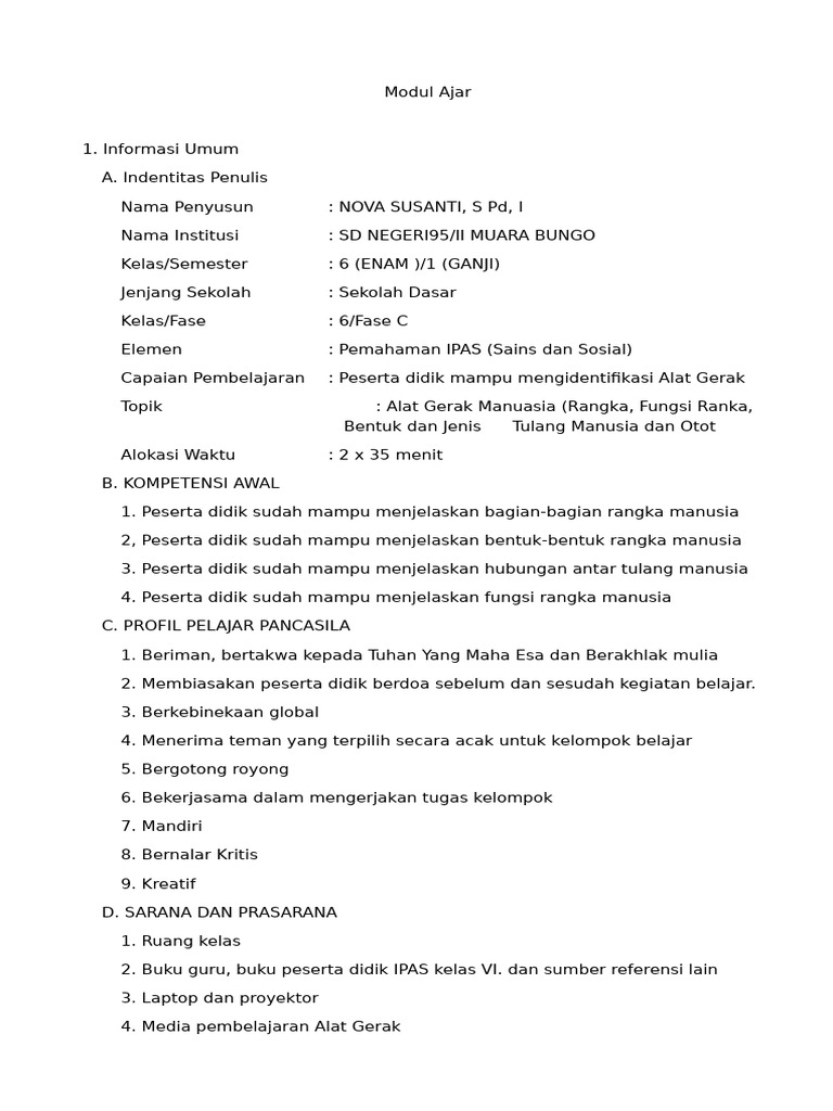 Modul Ajar NOPA PPG | PDF