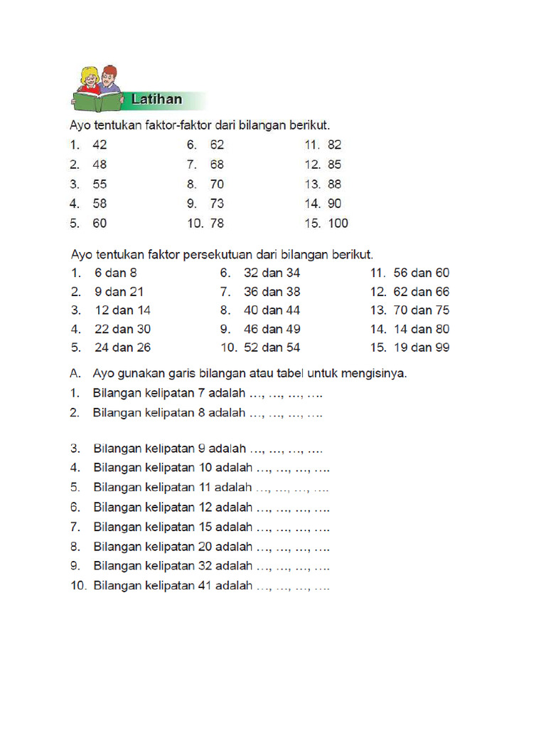 Menentukan Kelipatan Dan Faktor Bilangan | PDF
