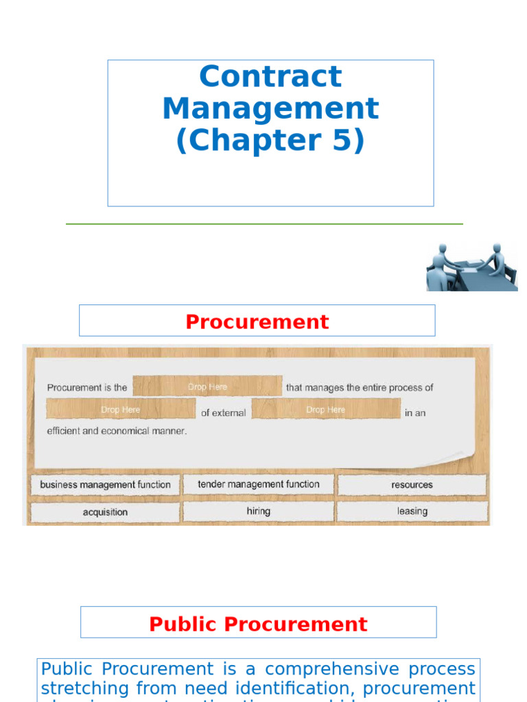 Chapter 5 Contract Management | PDF