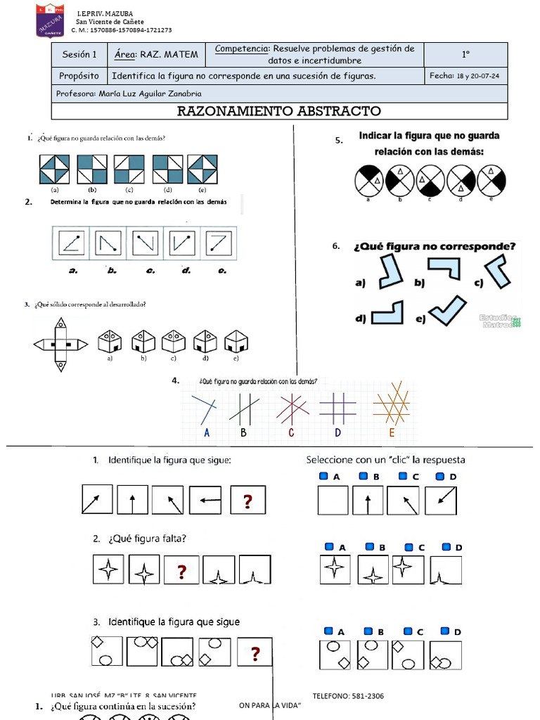 Raz Mate 1º-Ex5.1 | PDF