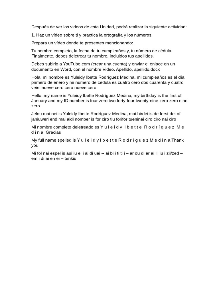 Actividad 3 de Ingles | PDF