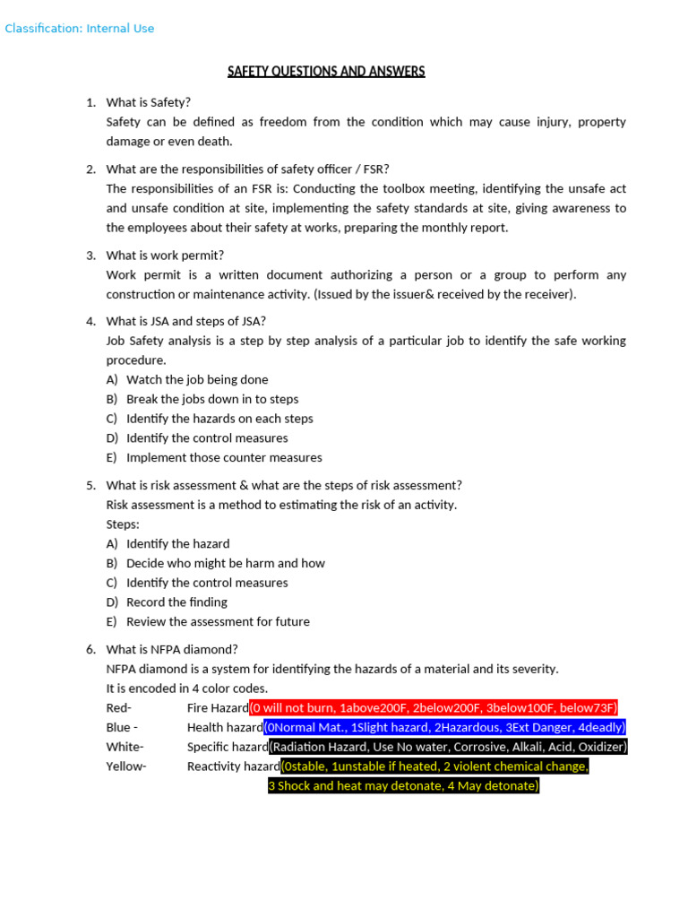 Safety Officer Interview Q&A Guide | PDF | Fires | Combustion