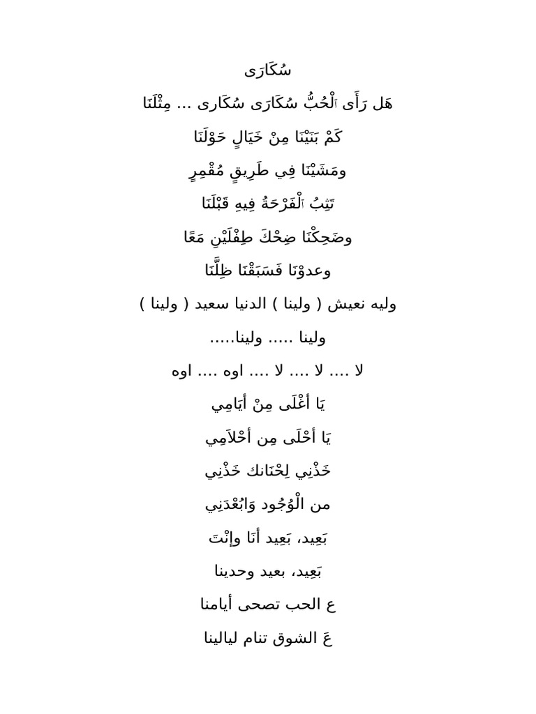 Lirik Lagu Sukaro Dan Alfi Laila Wa Laila | PDF