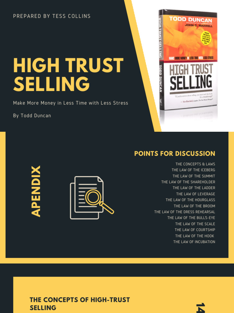 High Trust Selling - Presentation | PDF