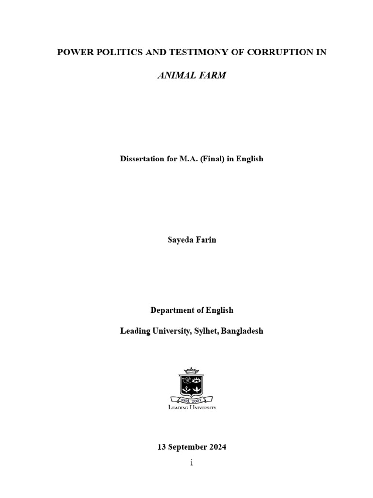 Animal Farm Thesis | PDF | Leon Trotsky | Joseph Stalin