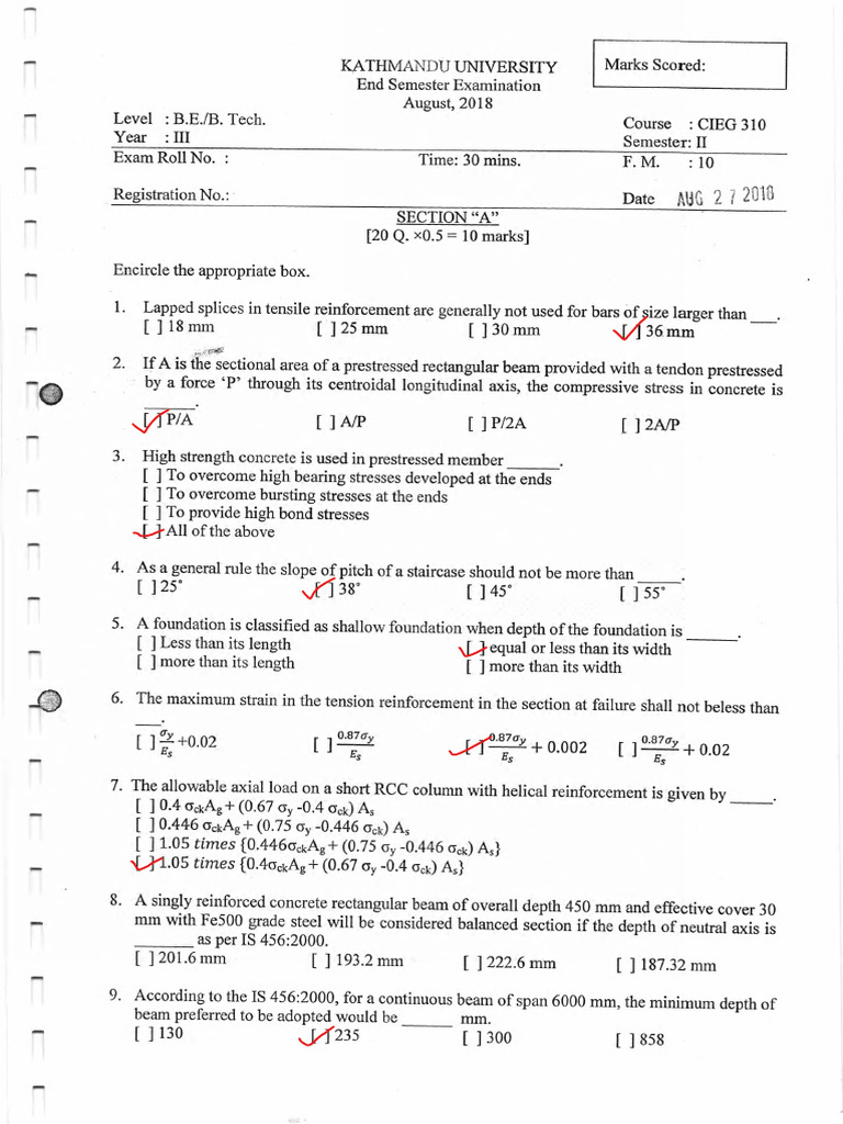 RCC MCQ Solved | PDF