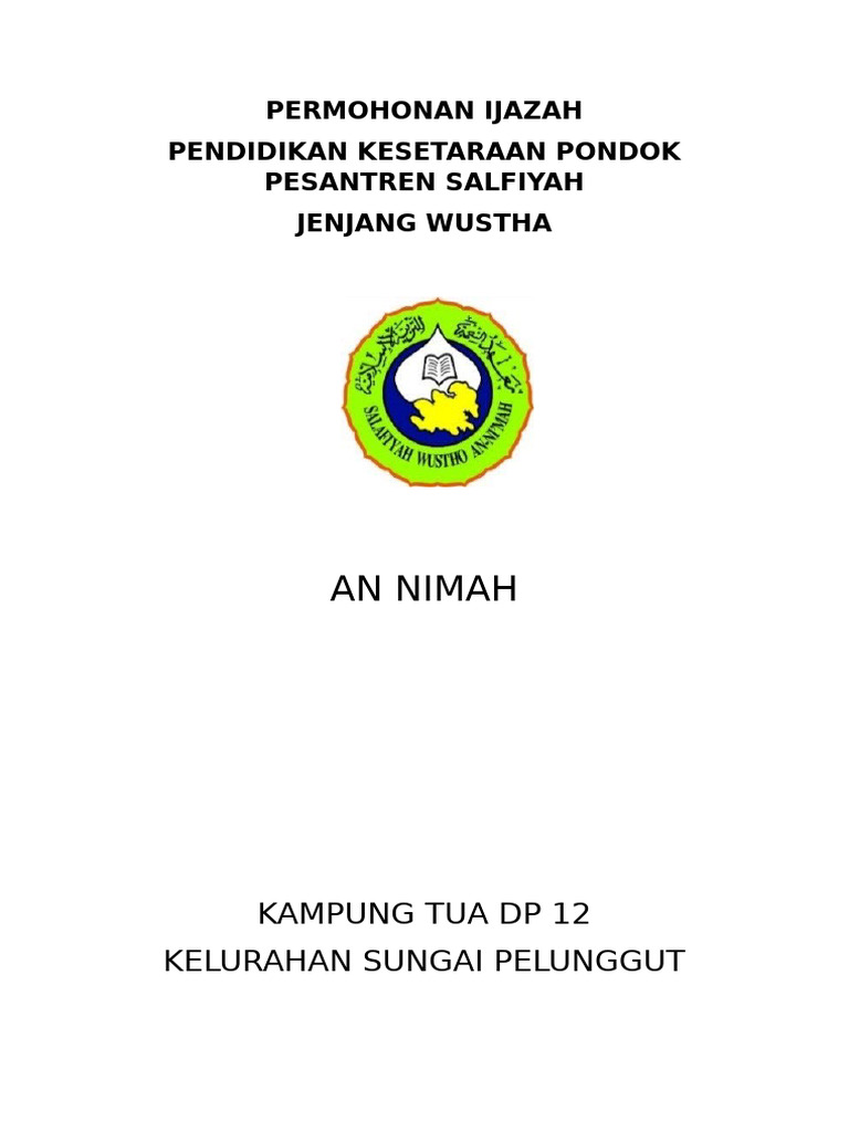Cover Ijazah | PDF
