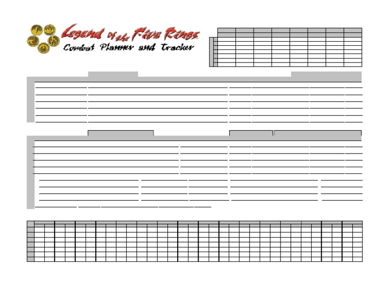 RPG Combat Tracker Template | PDF