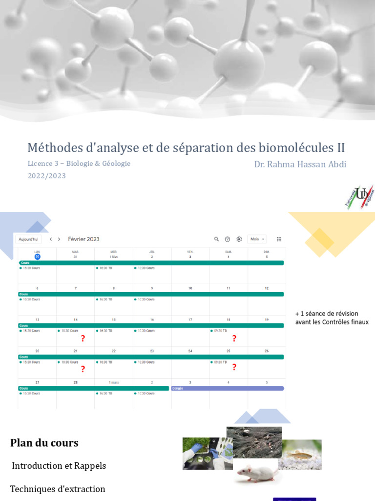 Cours 2 Biochimie | PDF