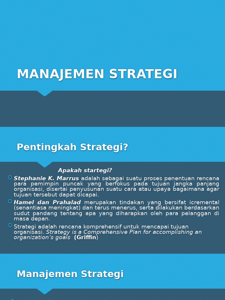 Manajemen Strategi | PDF