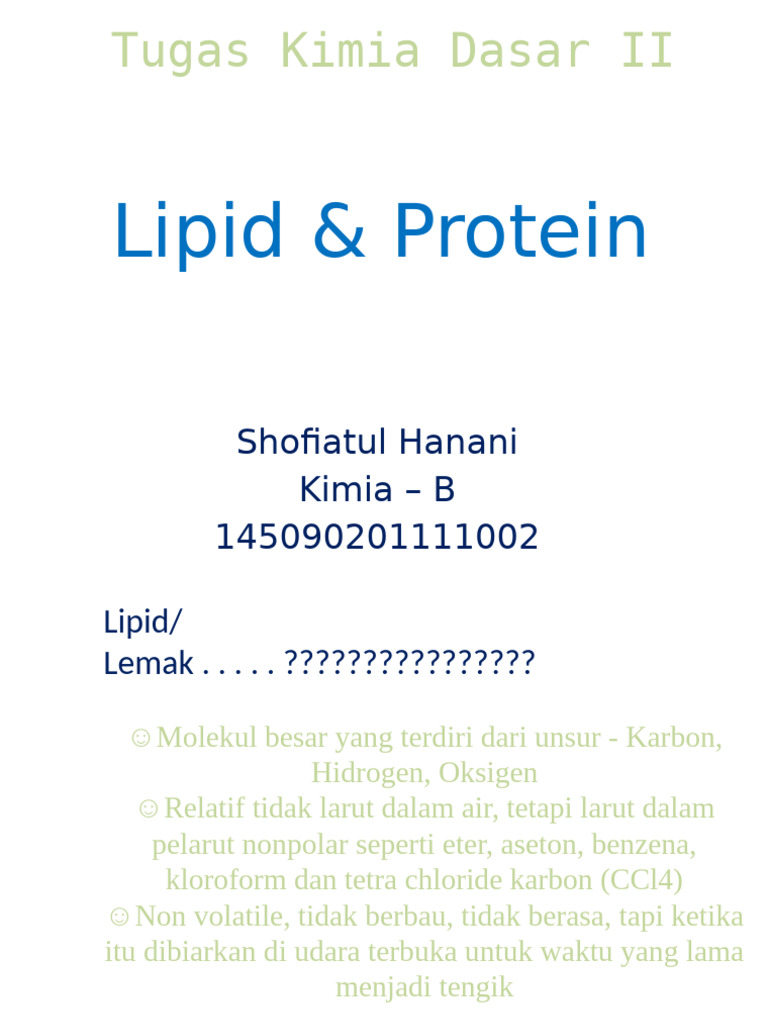 Lemak Lipid | PDF