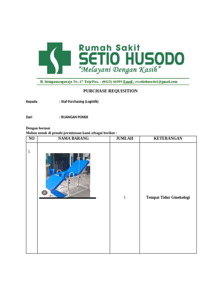 Permintaan Ponek | PDF