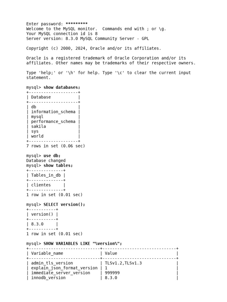 Comandos Básicos MySQL | PDF