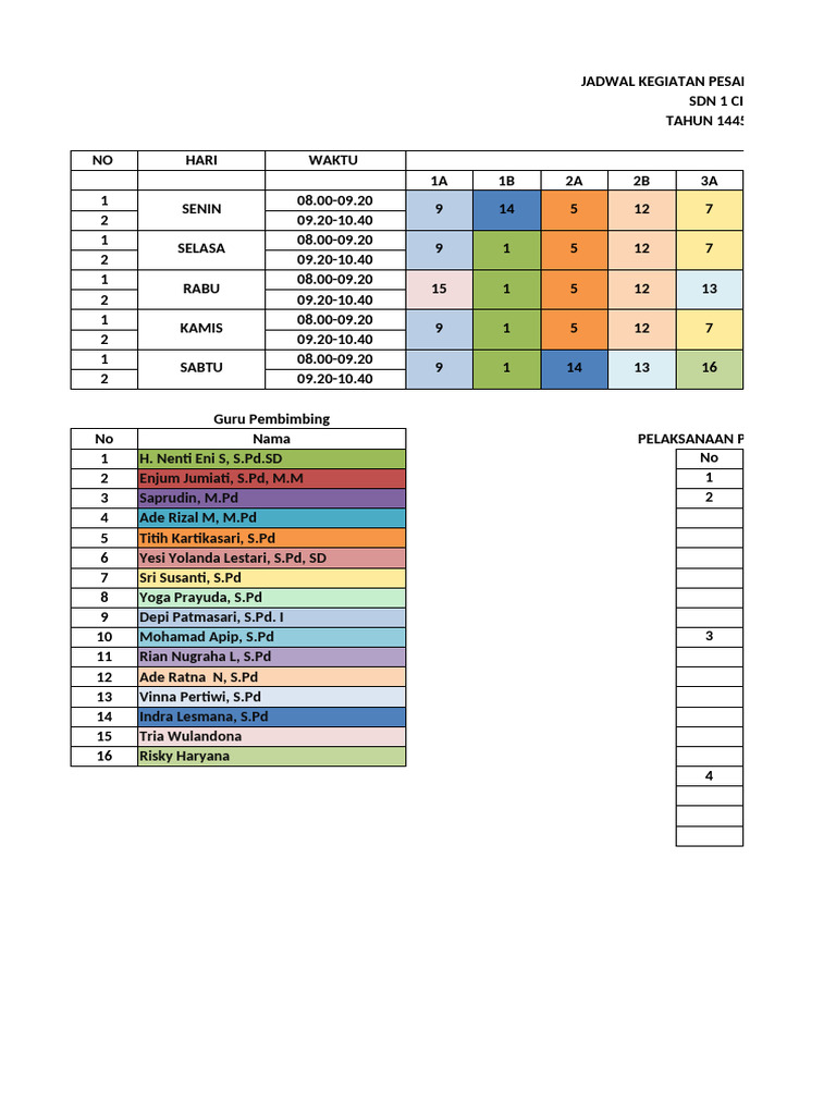 Jadwal Sanlat 2024 | PDF