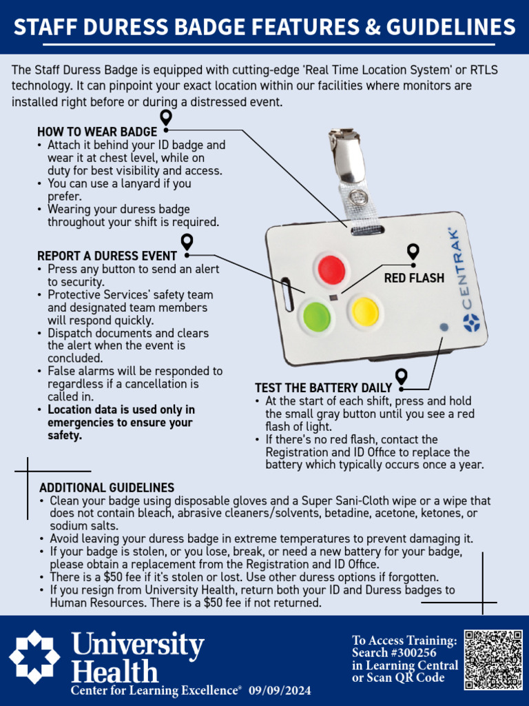Staff Duress Badge Job Aid | PDF