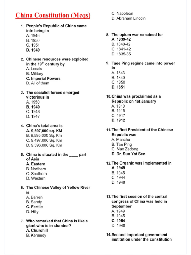 China Constitution | PDF