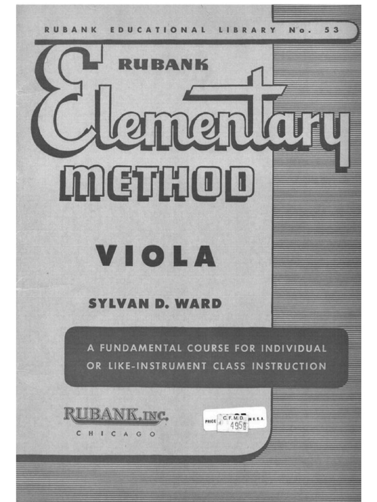 RUBANK Elementary Method - Viola | PDF